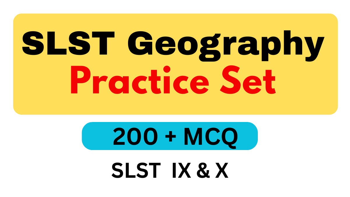 SLST Geography Geo-Tectonics MCQ